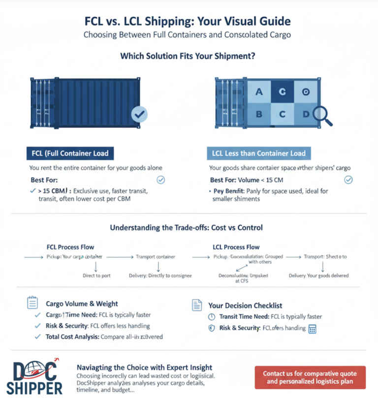 FCL LCL Shipping: Differences & Costs Guide in 2026